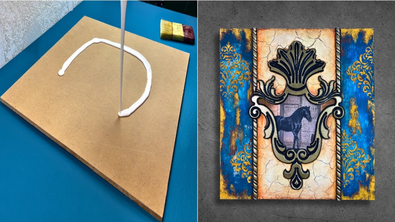 Mixed media masterpiece: Creating vintage horse art with decoupage ...