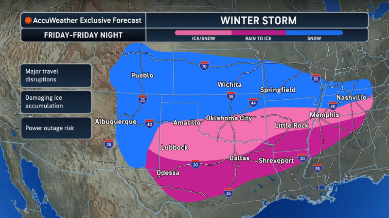 High-impact winter storm to spread snow and ice across much of the US