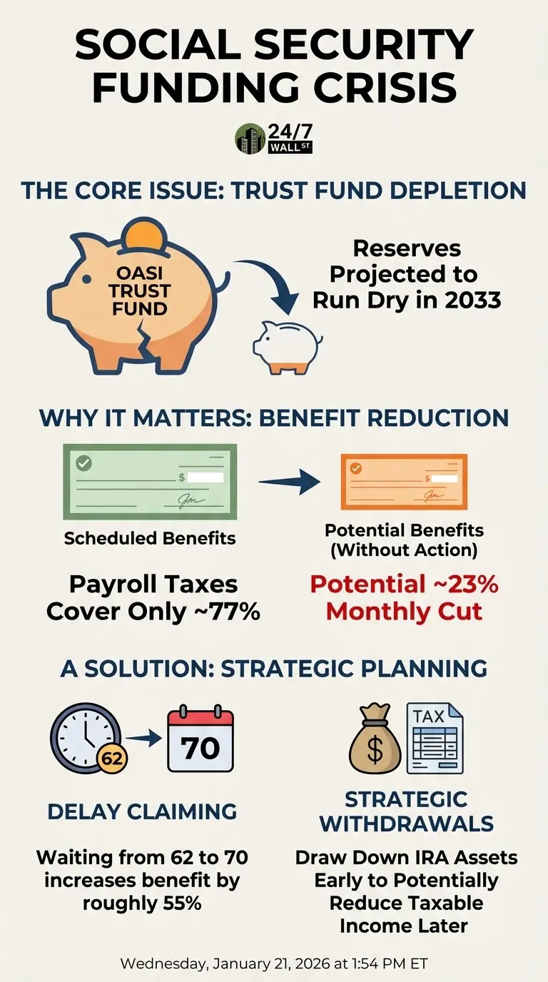 Social Security faces $460 monthly cut per retiree unless Congress acts