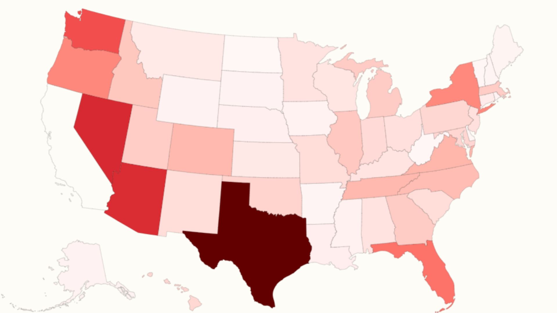 Map shows states causing California exodus