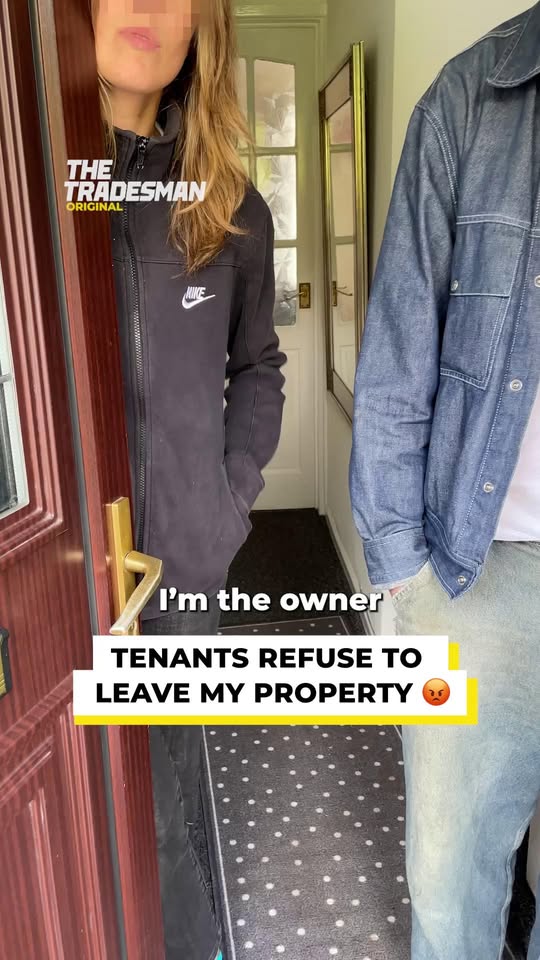 His guests are refusing to leave his property!