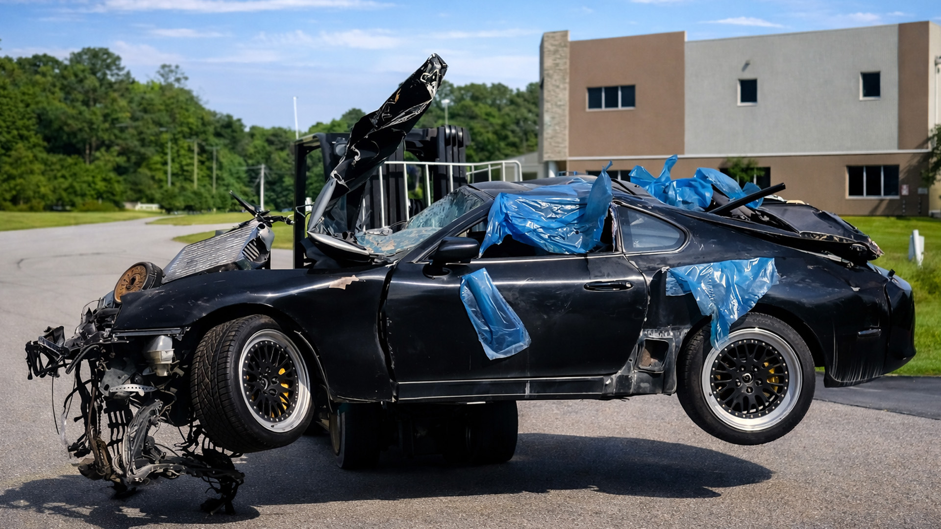 Inside a $9,000 wrecked Toyota Supra