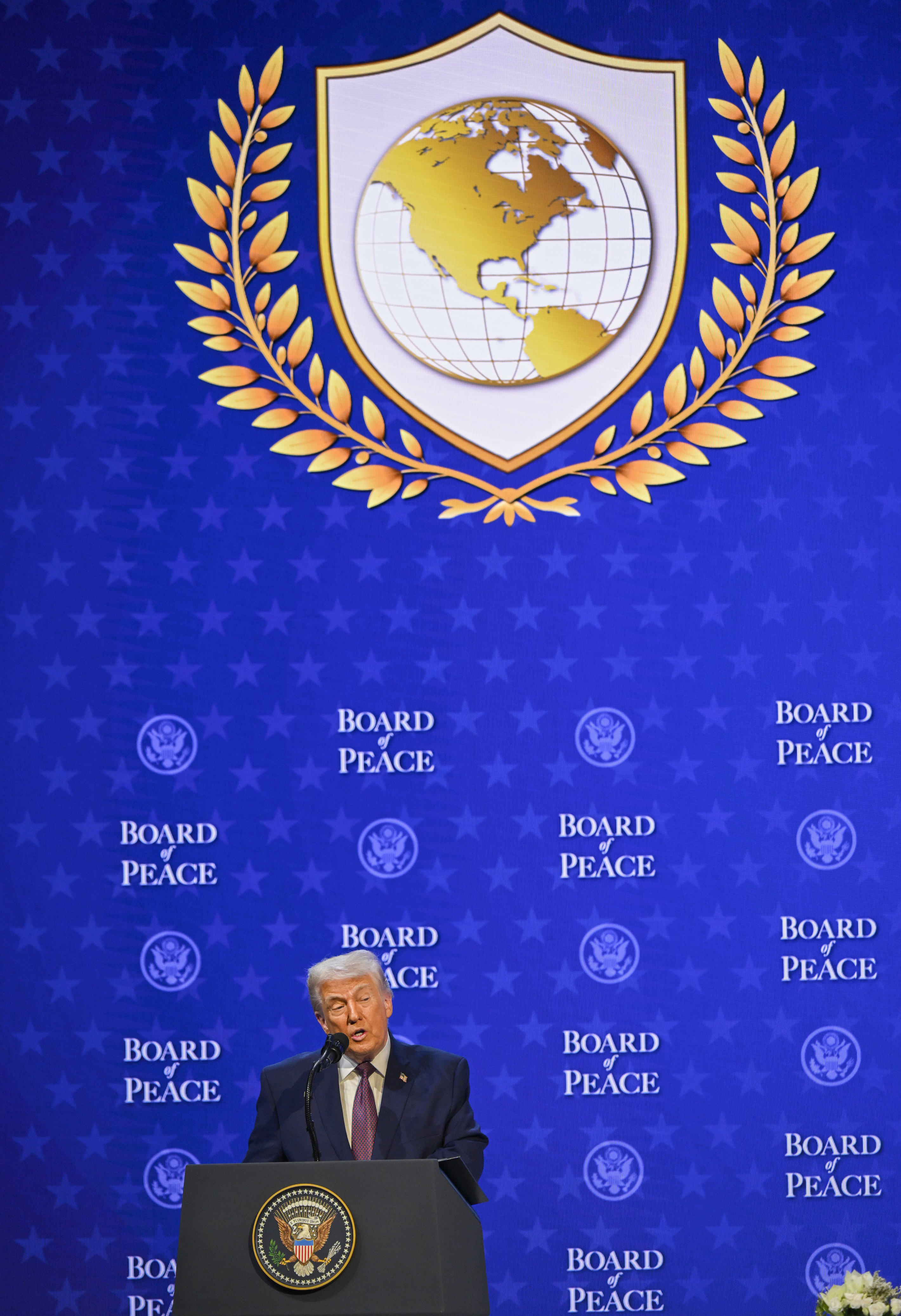 Trump unveils world’s tackiest logo for his $1B grift