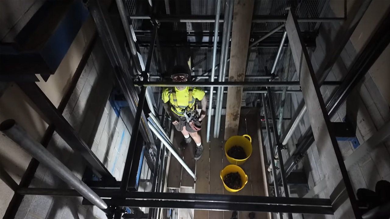 Trapped in a lift shaft, building our way out