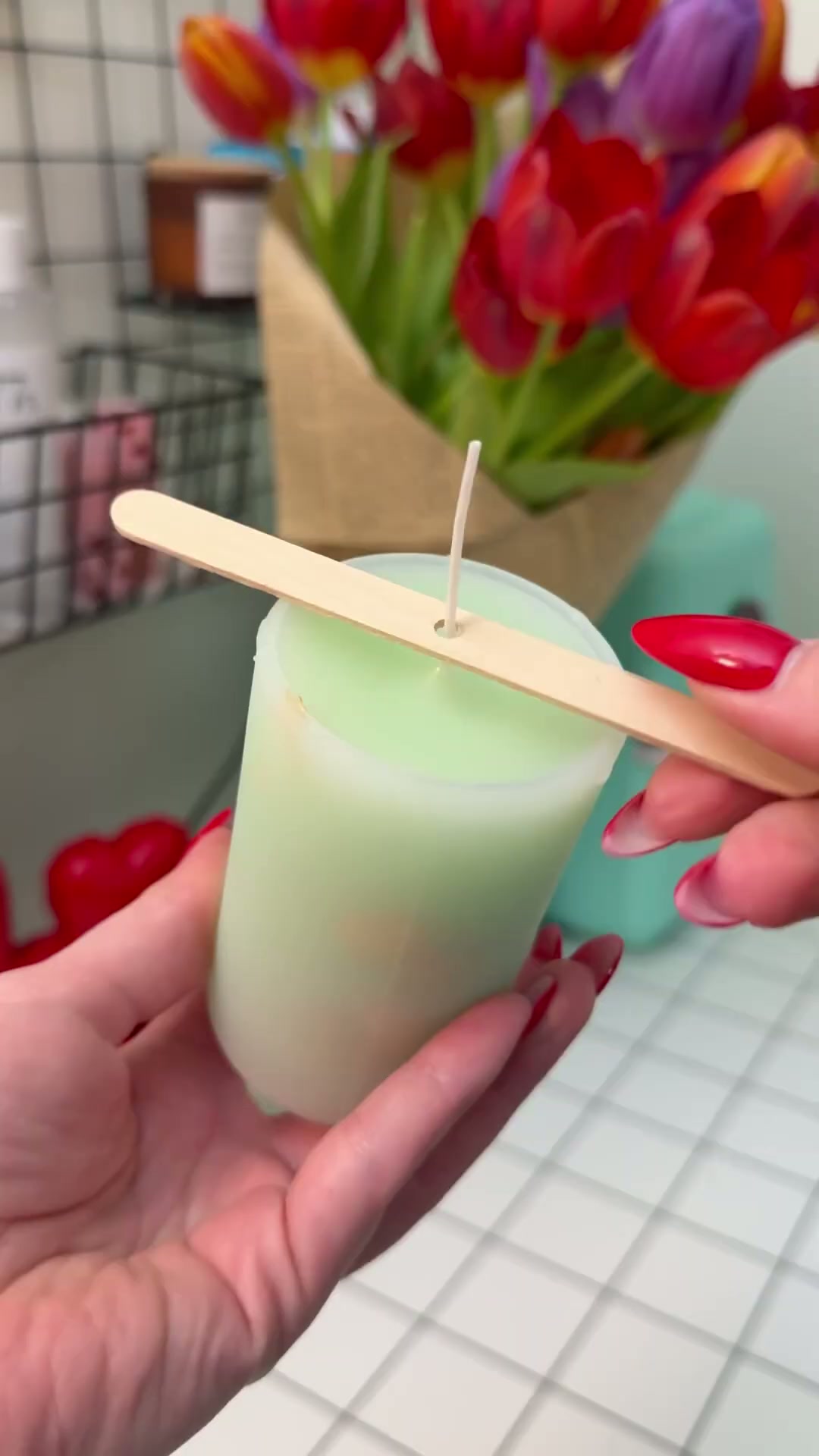 DIY gold leaf candle pair | ASMR craft💚