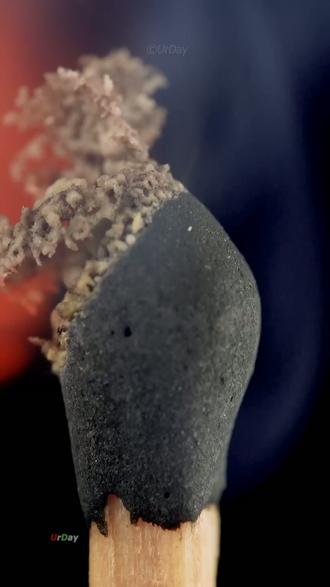 A black match stick up close #urday #satisfying