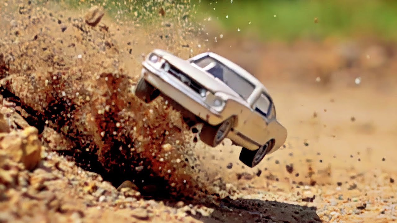 Scale toy cars hillclimb race fail and crash collection in slow motion ...
