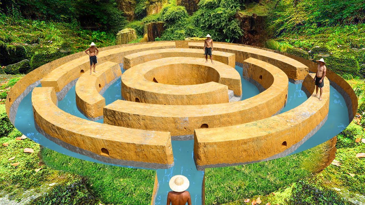 How to create an underground maze pool