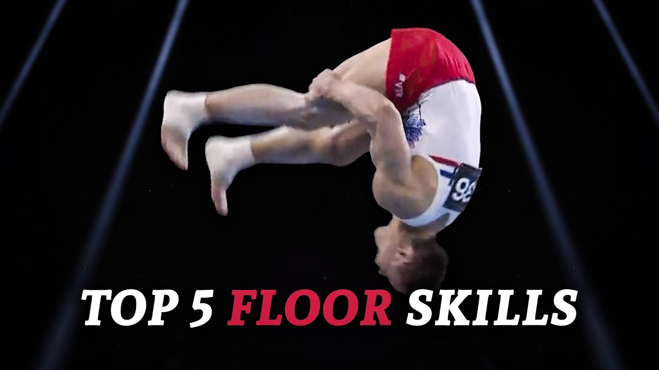 The most difficult floor elements in men's gymnastics
