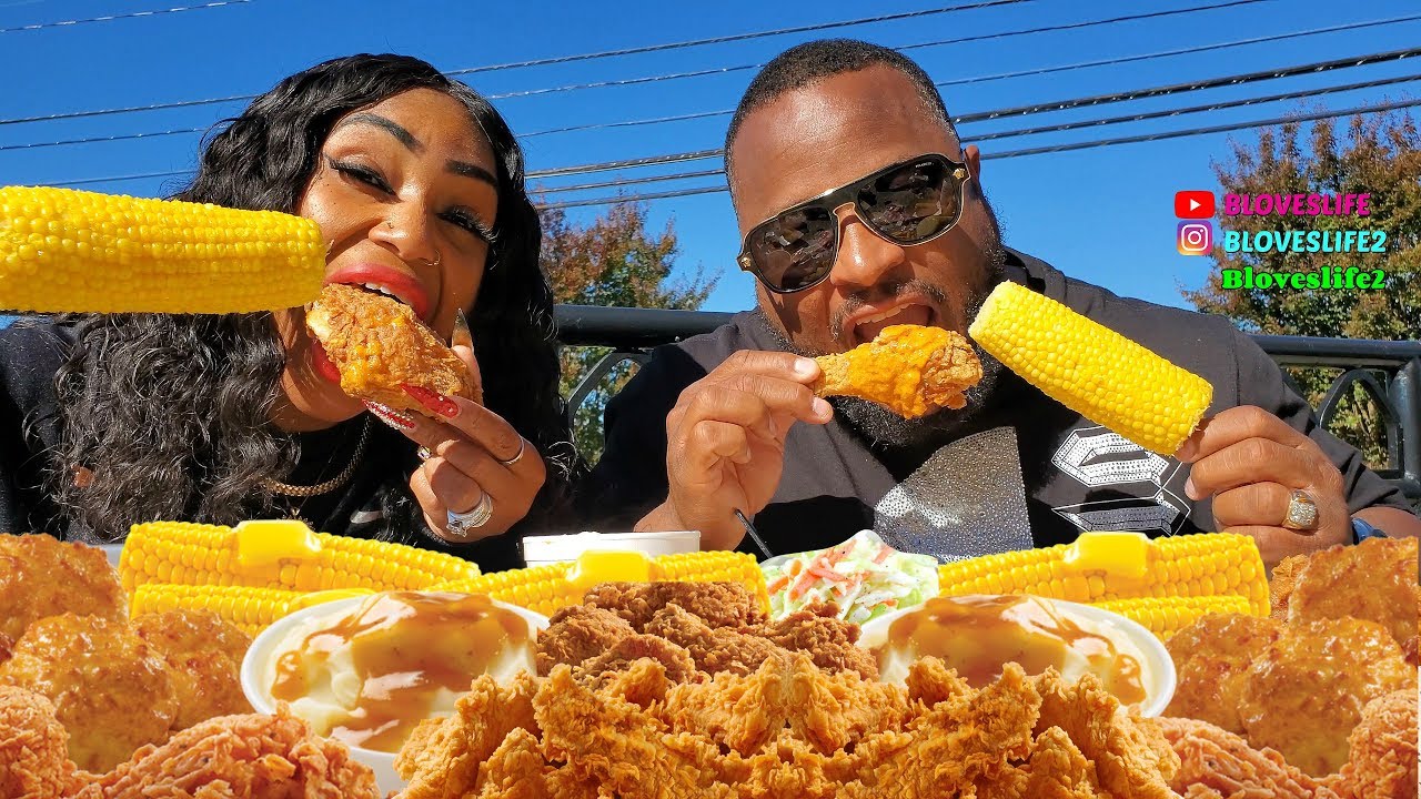 Church's Chicken mukbang with hubby full taste test