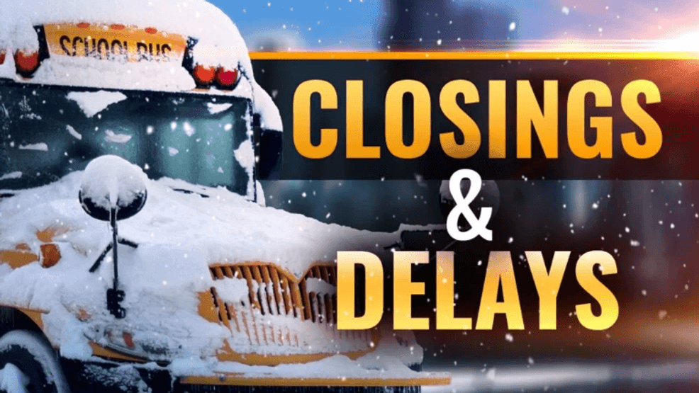 School, road closures ahead of incoming winter weather