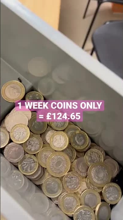 Vending machine coin collection - one week earnings