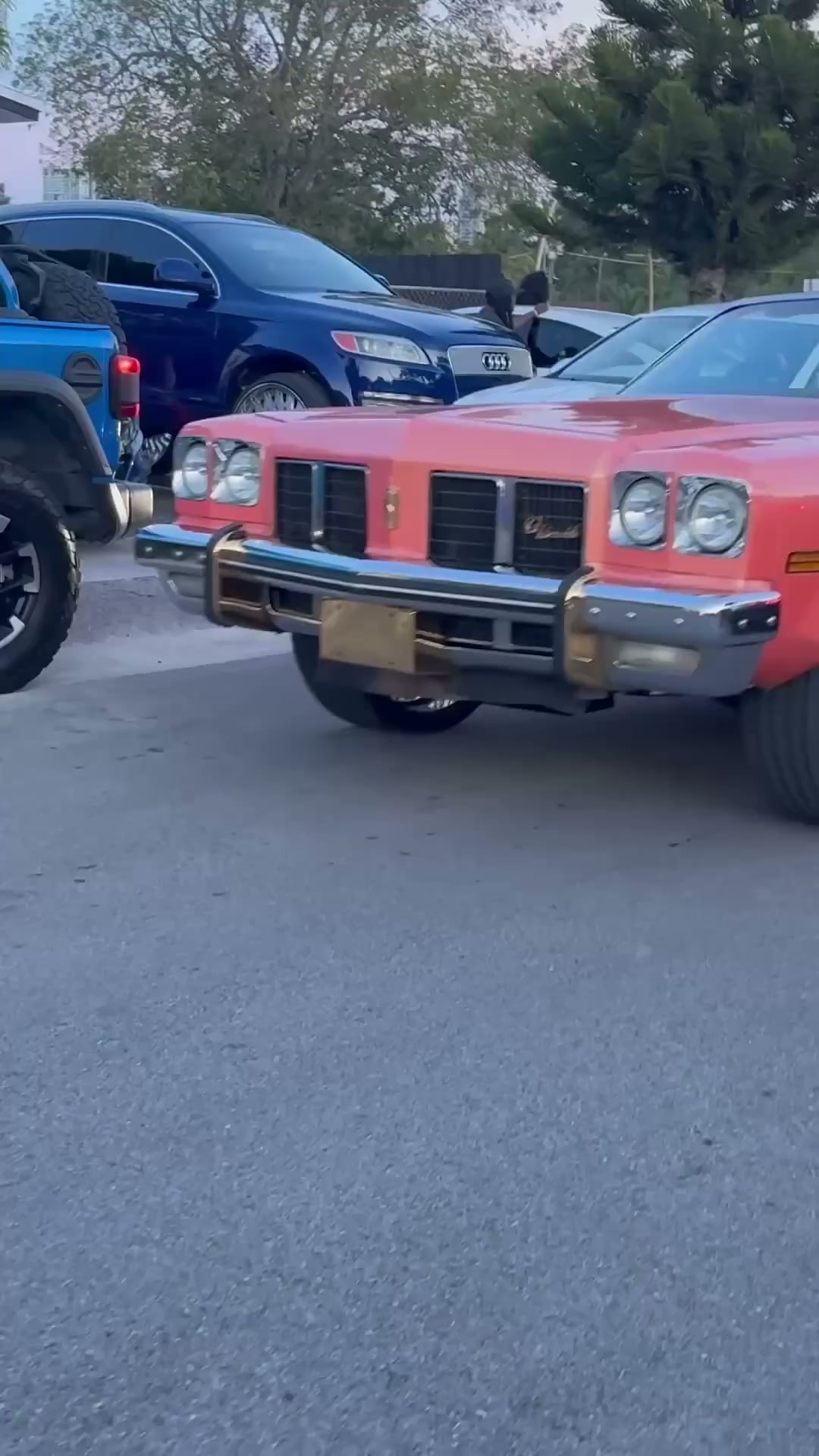 Oldsmobile Delta-88 on gold 24’s Daytons riding