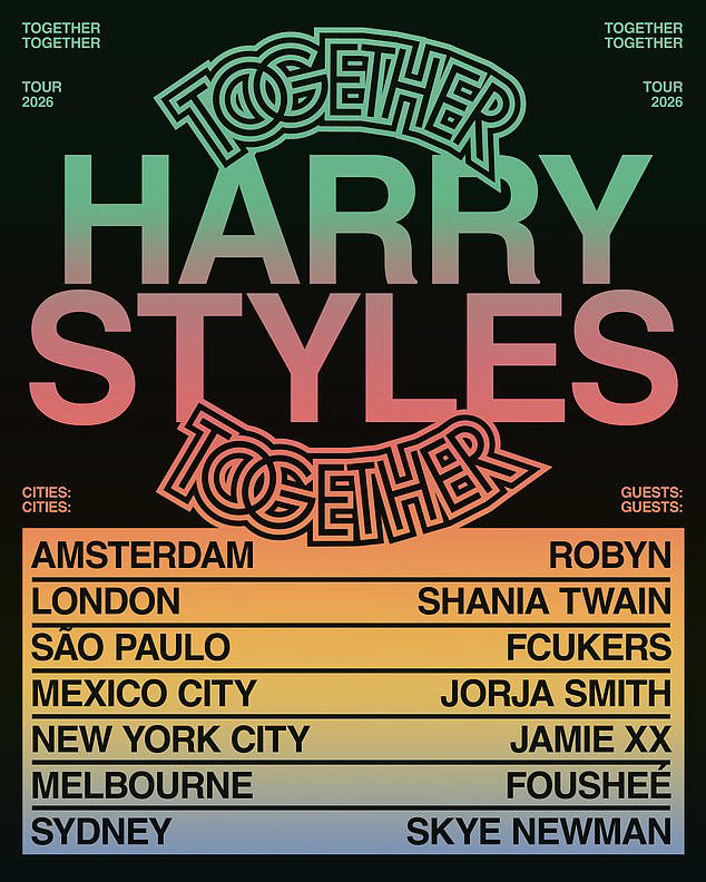 Harry Styles announces seven city global residency including six nights ...