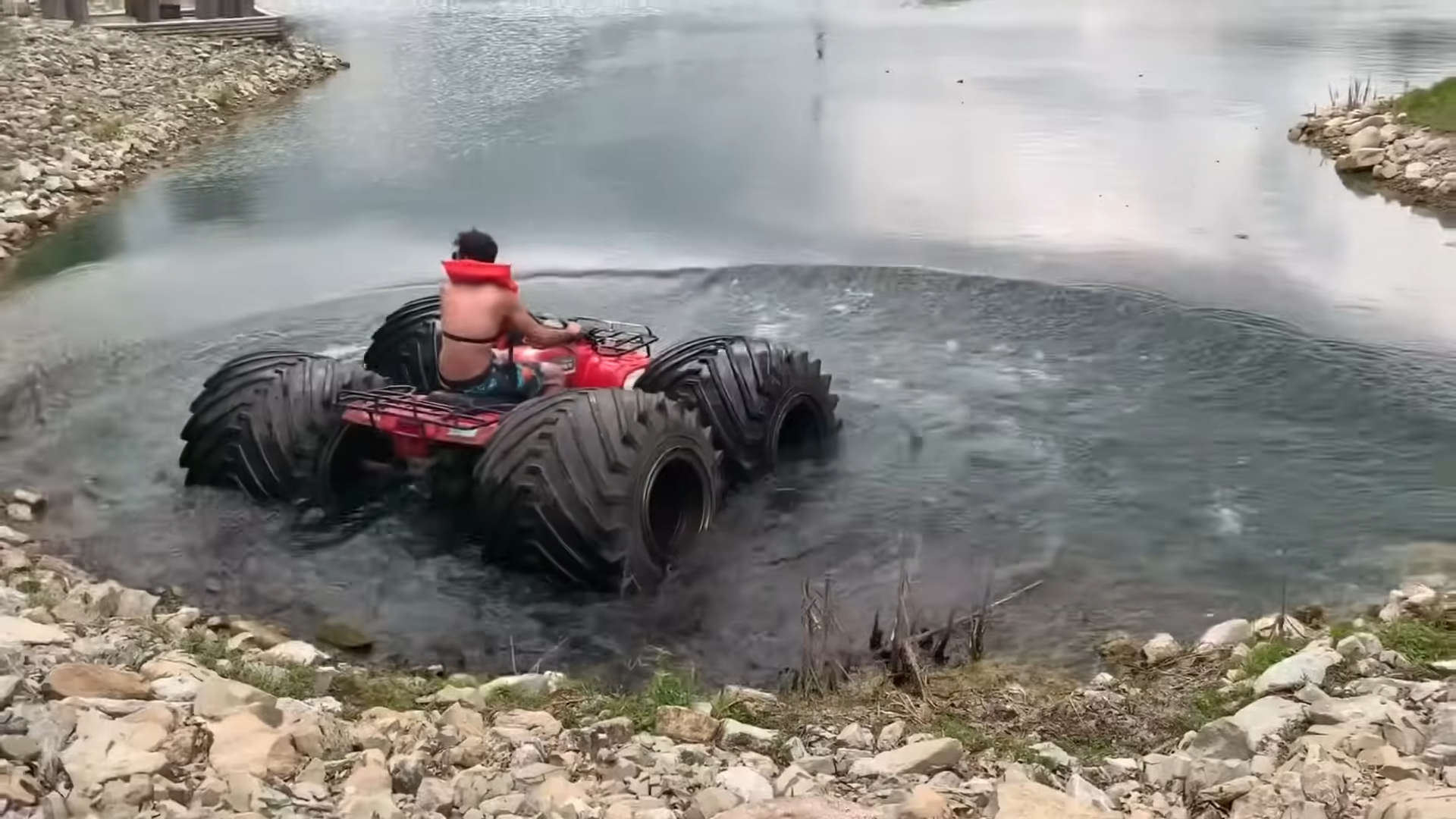 “This is a good way to die” - then he drove straight into a 90-foot pond