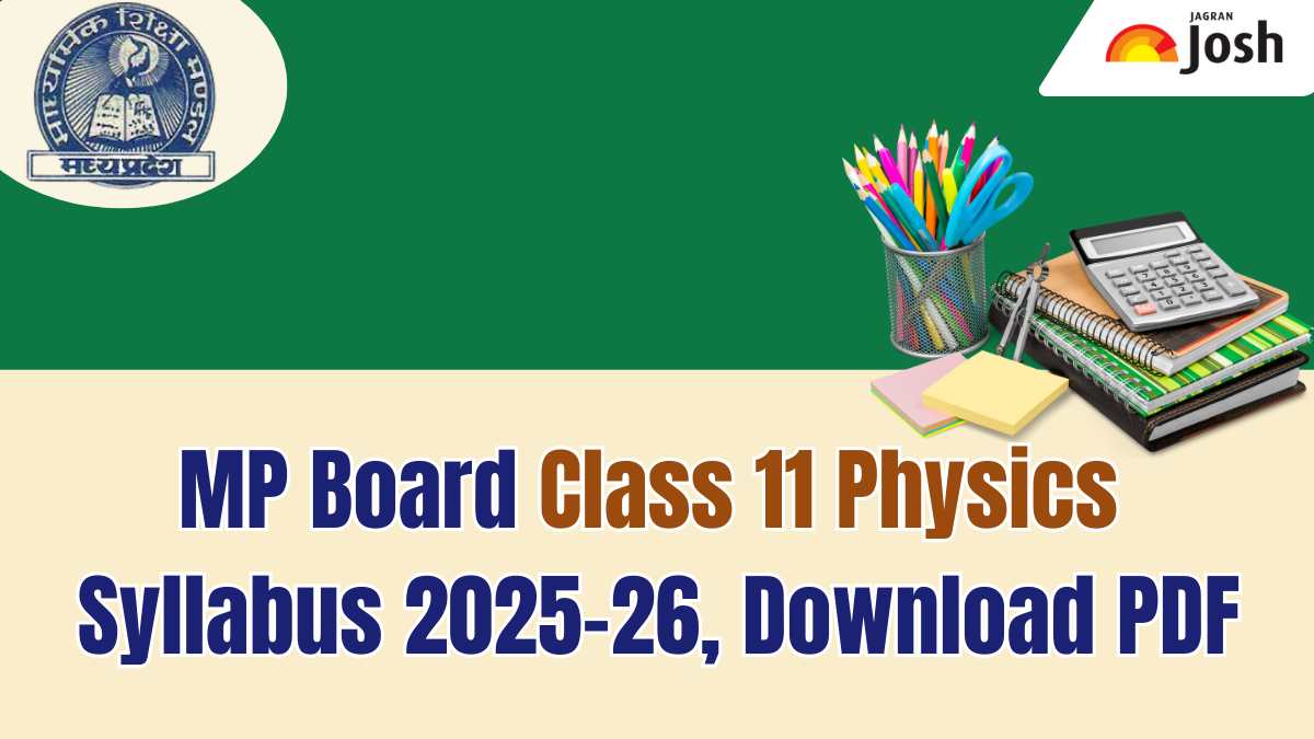 MP Board class 11 physics syllabus 2025-26, download PDF