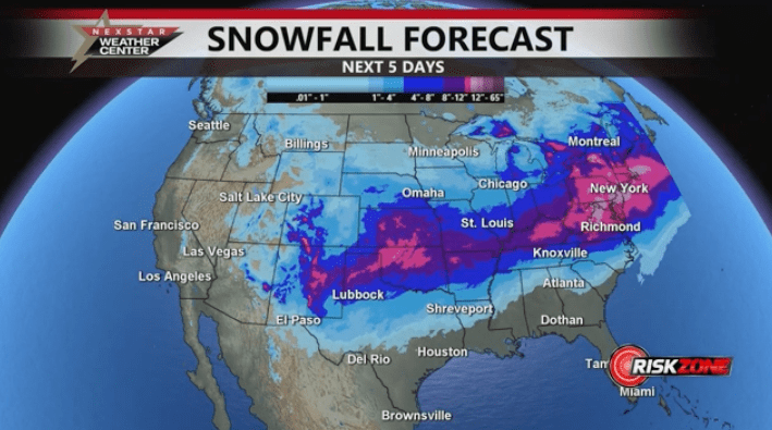 When will the worst of the winter storm hit my area?