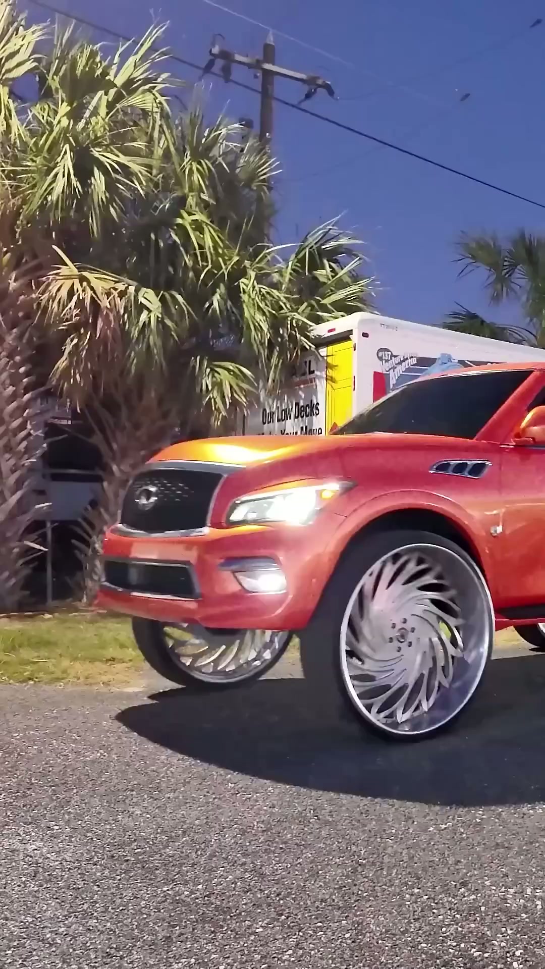 Infiniti on 34’s And Escalade on 30’s Pilling up to Magic Boys Carshow