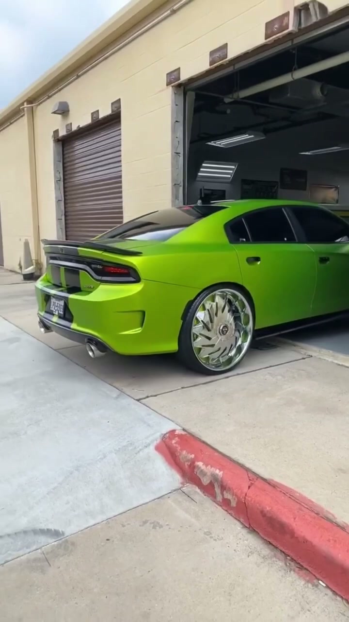 CoreySSG’s matte slime green Scatpack Charger on 26’s floaters #Shorts ...