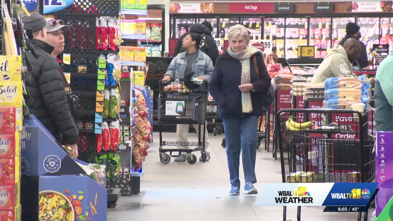Grocery stores in Baltimore stocking up ahead of winter storm