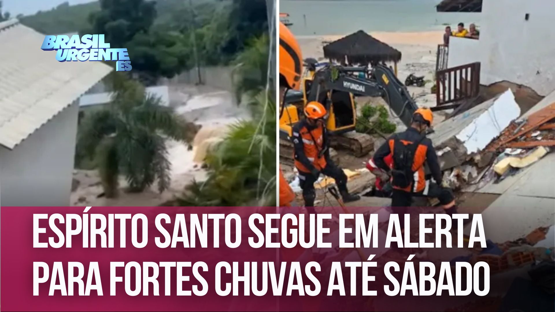 Espírito Santo segue em alerta para fortes chuvas até sábado