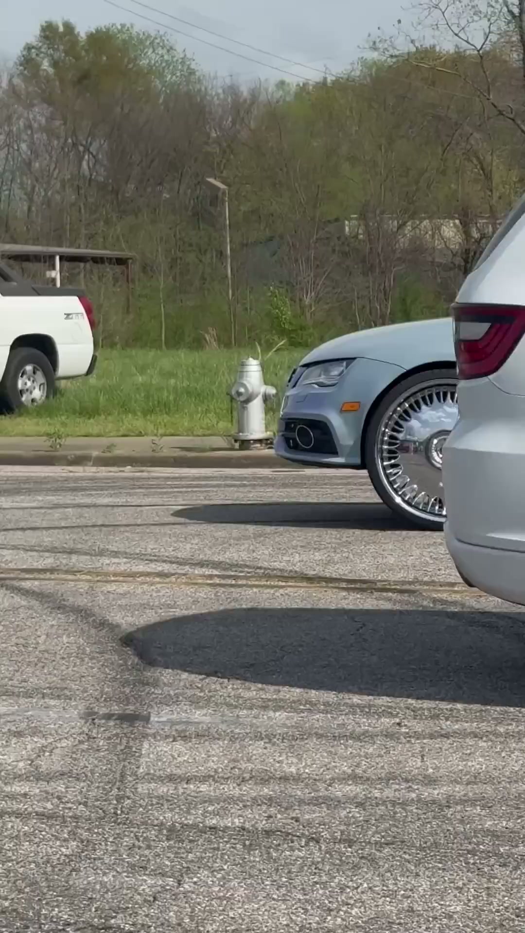 Bro coming thru floating A7 Audi on 26’s DUB floaters