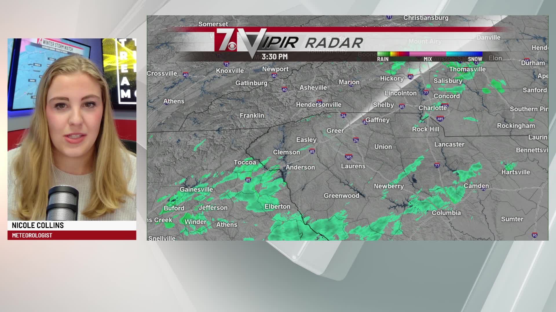 Thursday PM winter storm forecast update with Nicole Collins