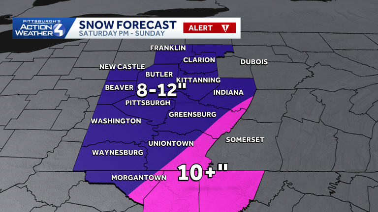 Biggest snowfall since Snowmageddon possible for Western Pennsylvania