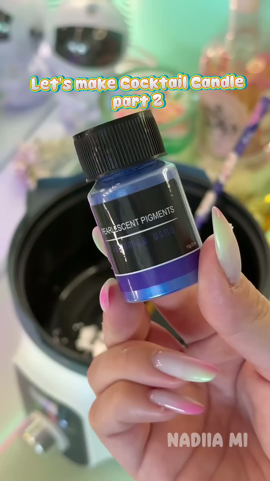 Blue margarita candle🫐 with jelly wax | Summer vibes only ☀️🍸