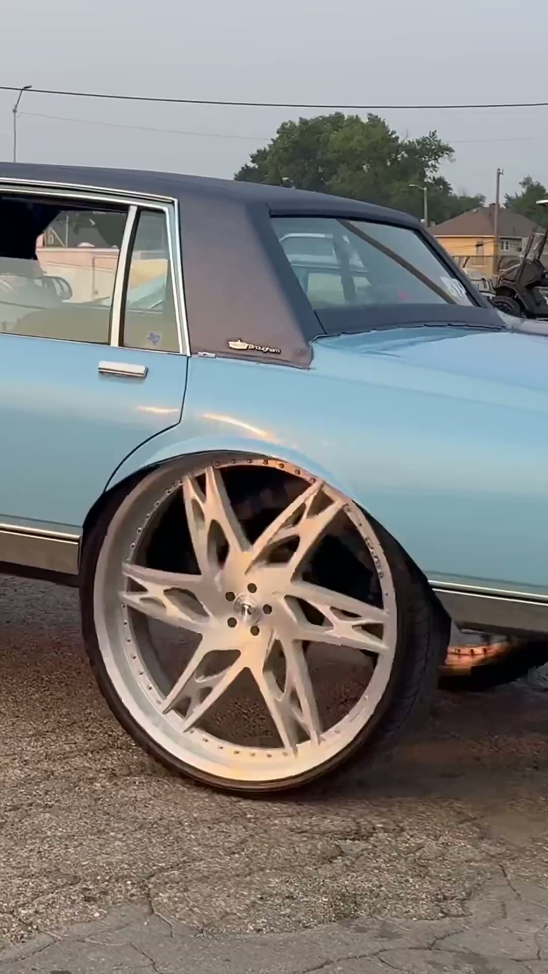 Chevy box on 34”s and Chevy Camaro vert on 32” DUB floaters