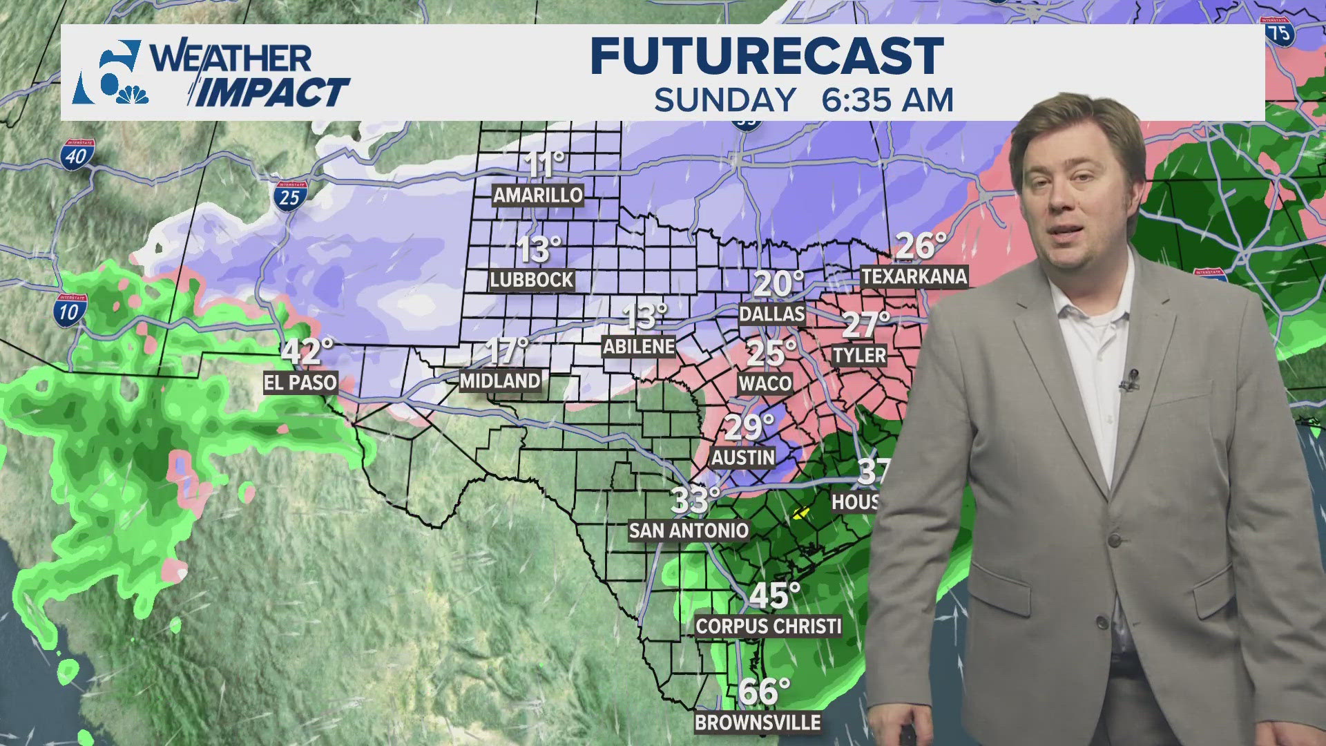 Winter storm warning now in effect for Waco, across all of central Texas