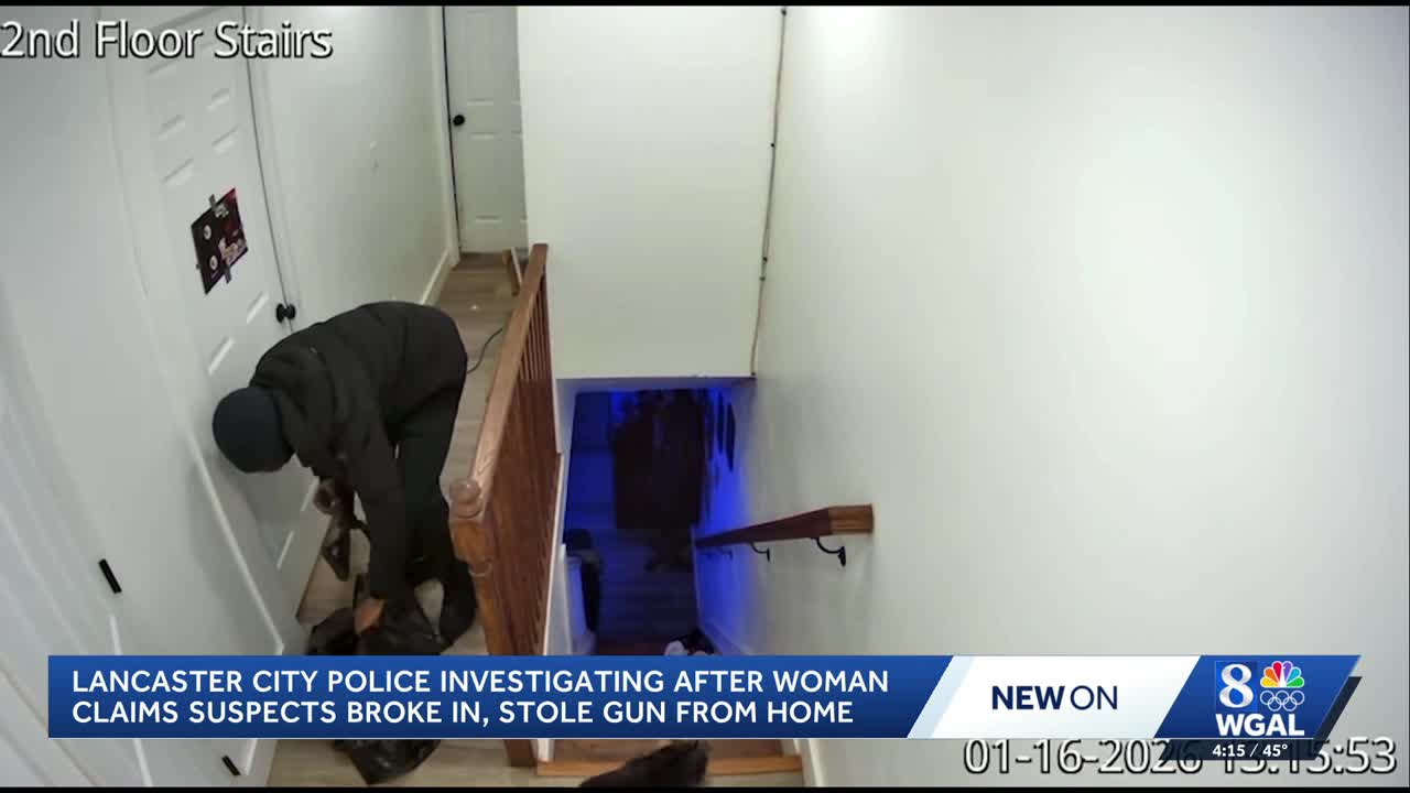 Lancaster police investigate break-in, gun theft caught on camera