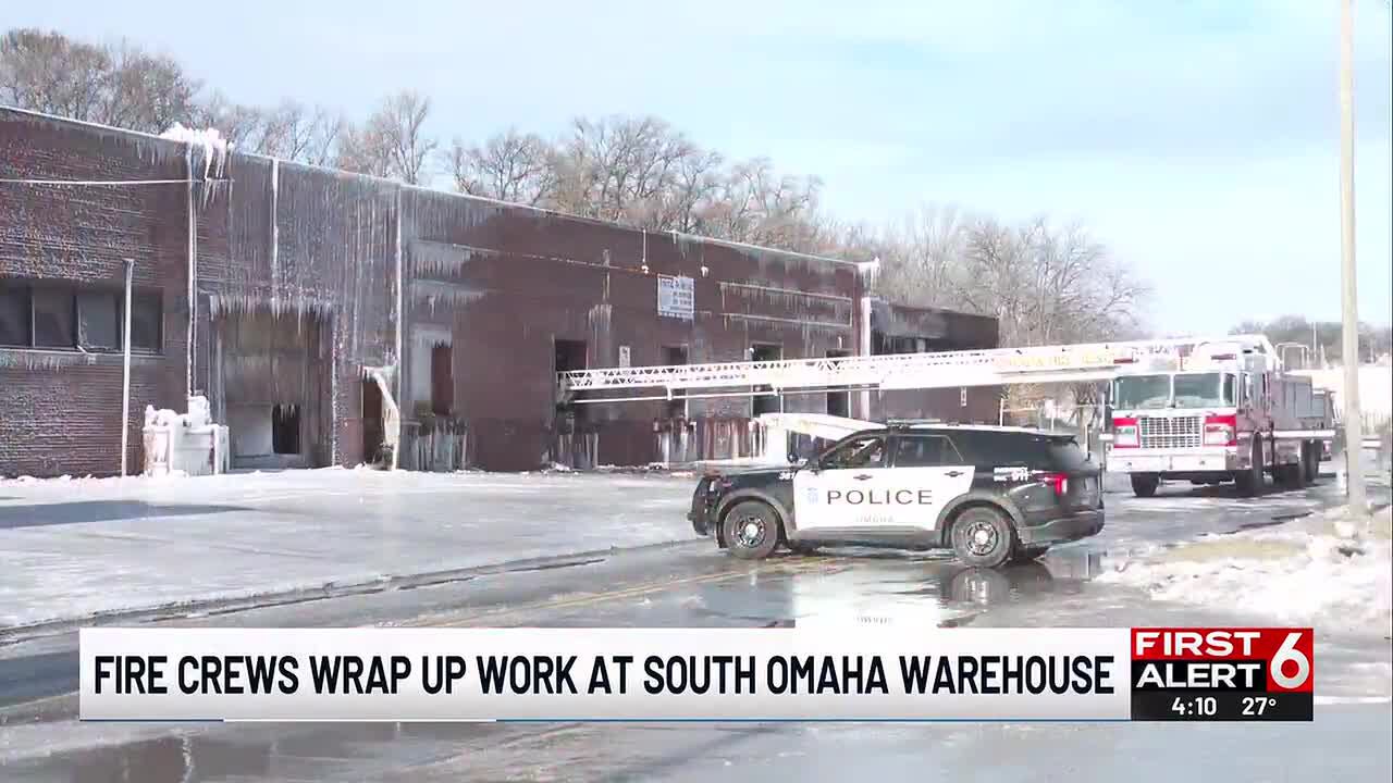 Fire crews wrap up work at South Omaha warehouse after days-long operation