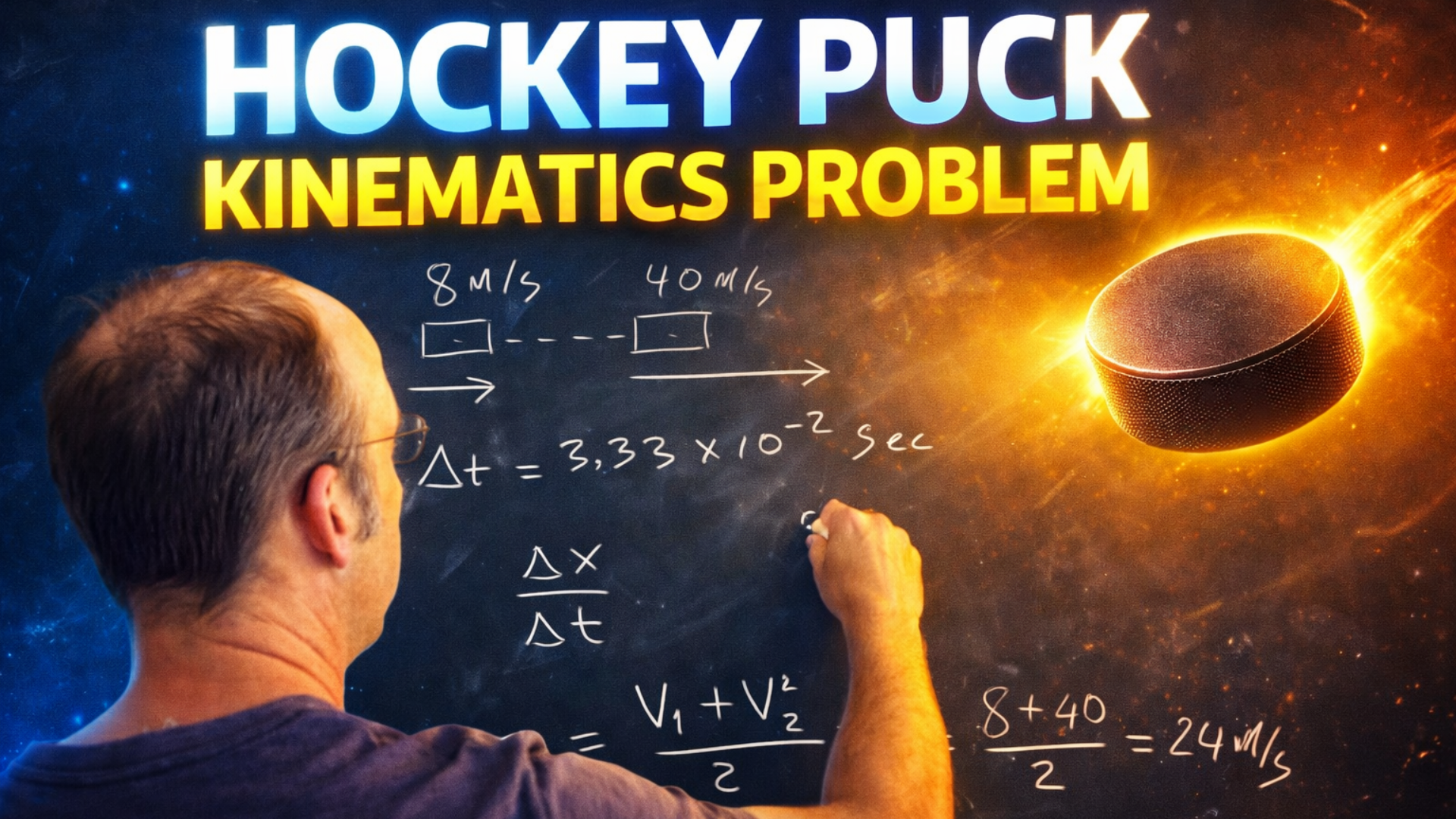 Hockey puck motion: Calculating distance under acceleration