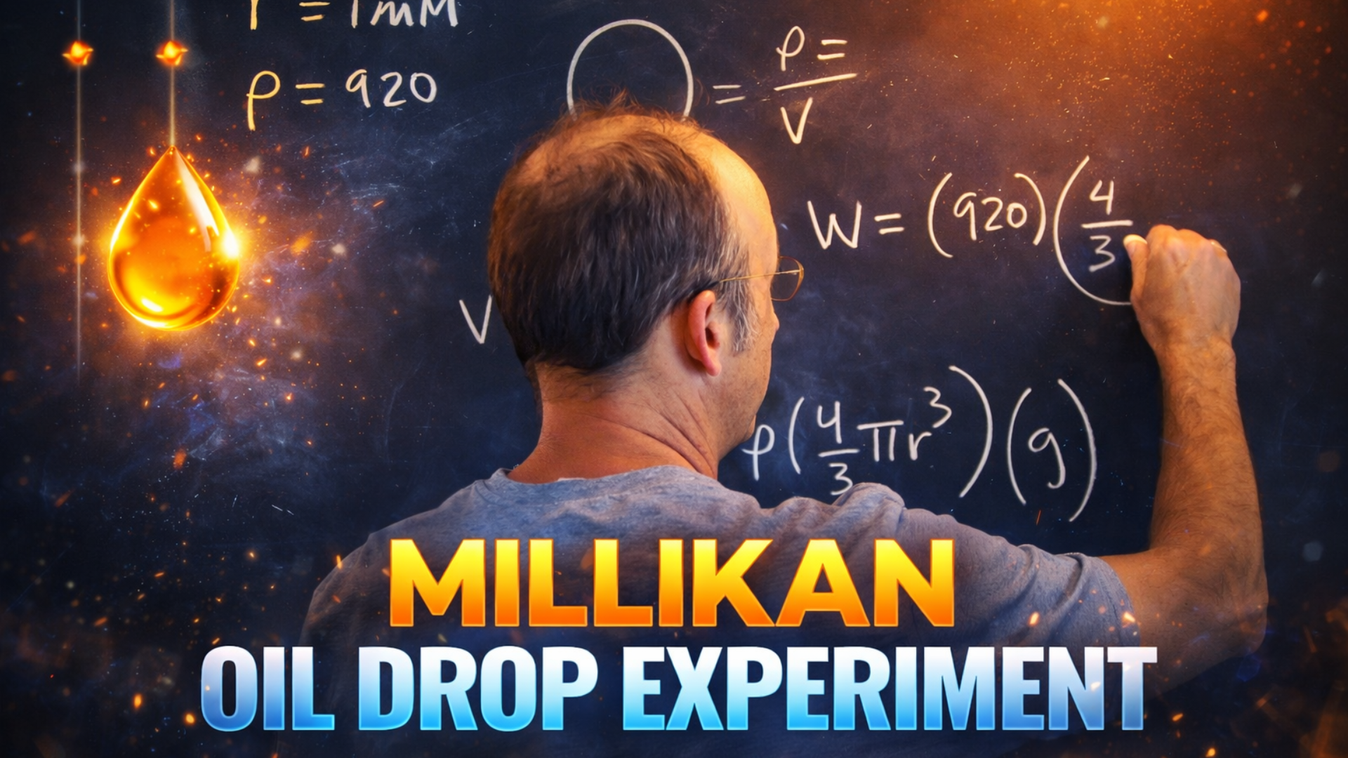 How to solve the Millikan oil drop physics problem