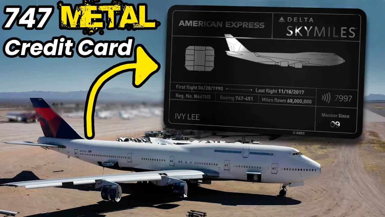 American Express Delta 747 metal card