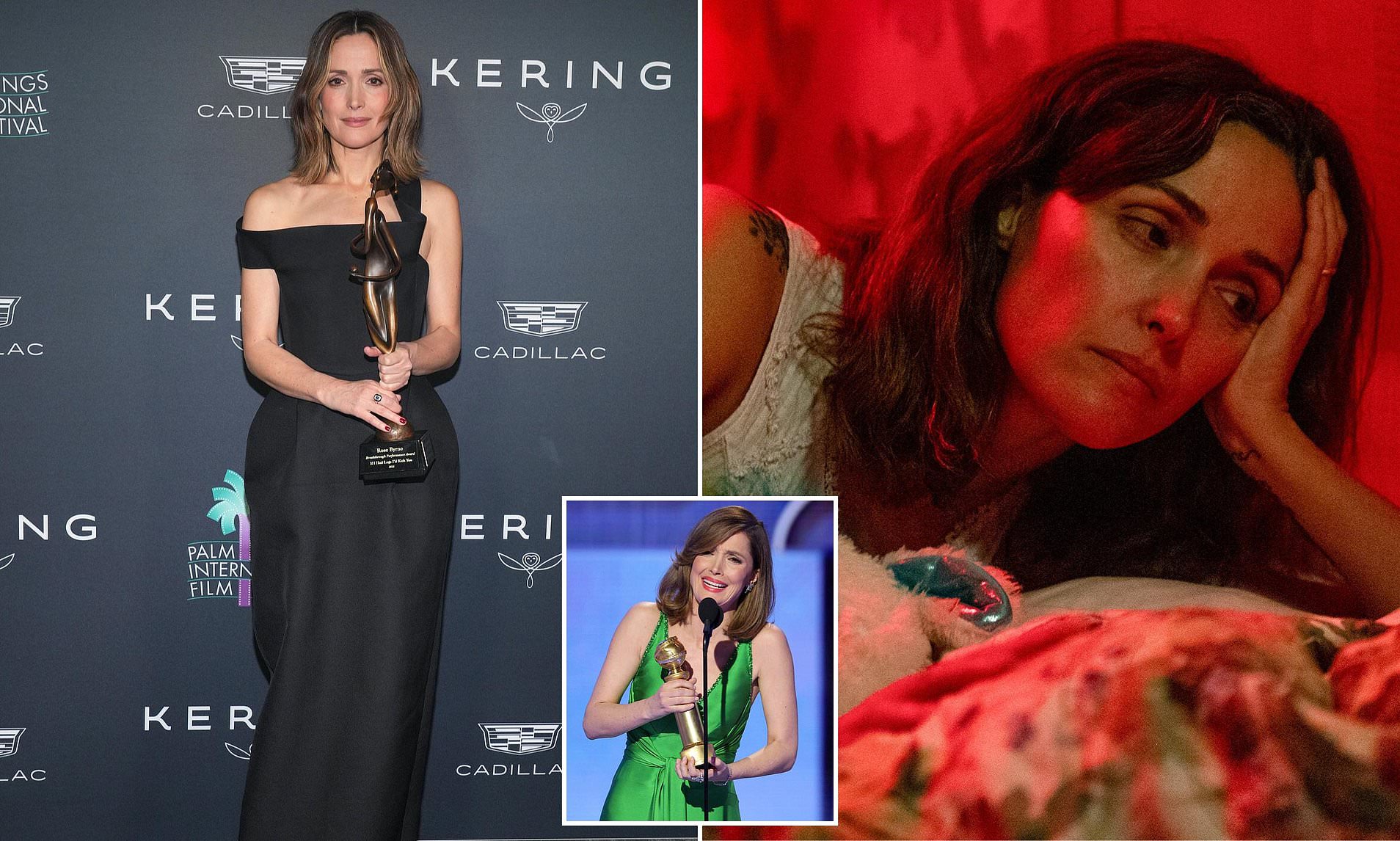 Rose Byrne reacts to her first-ever Oscars nomination
