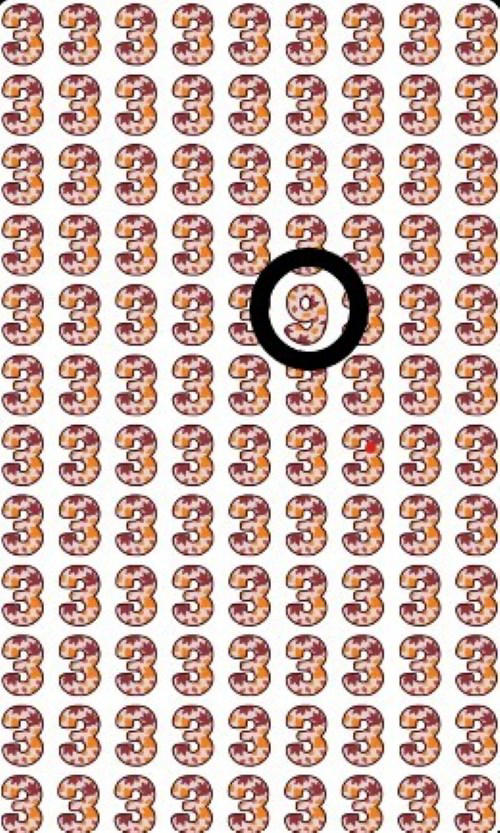 Where is the odd number hiding? Check your visual acuity by finding it ...