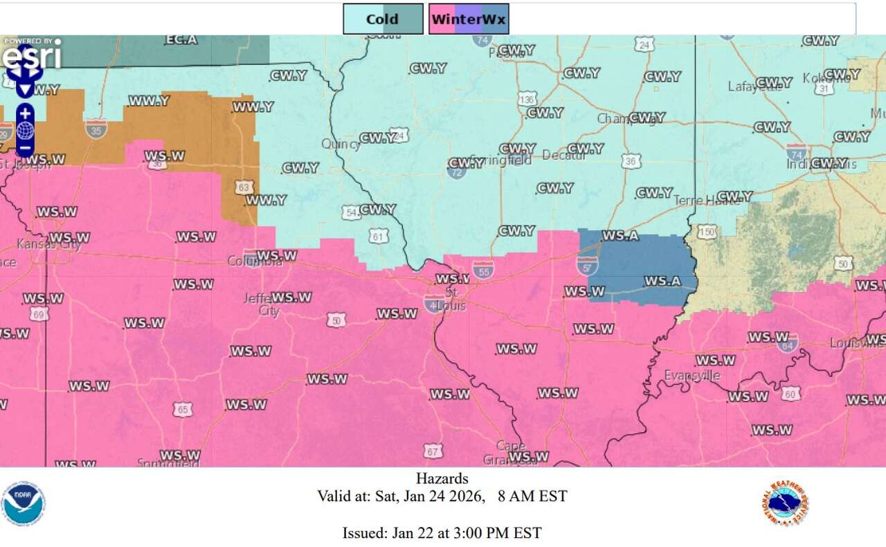 Winter storm warnings issued for St. Louis metro for weekend snow storm