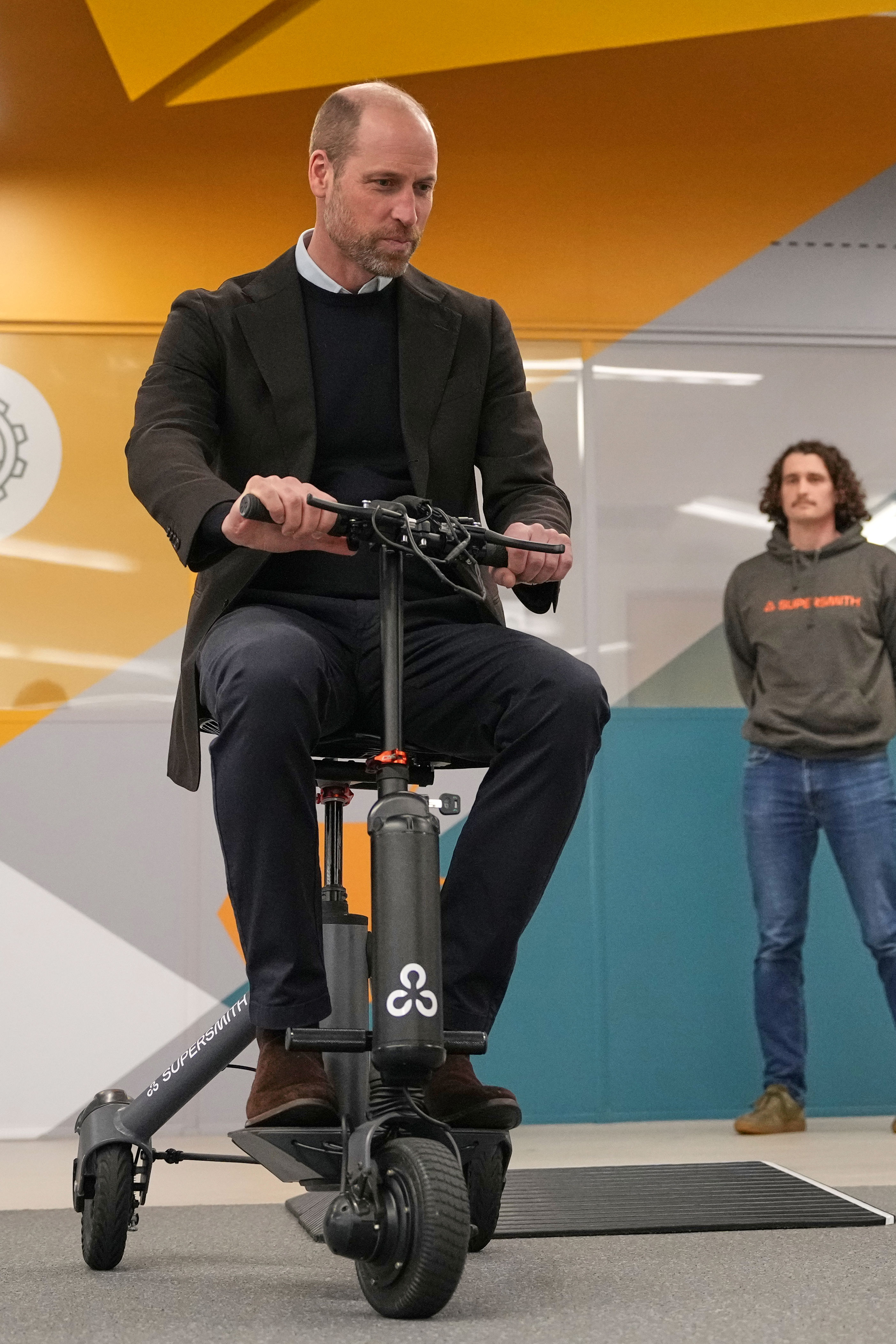 William jokes pioneering mobility scooter is not fast enough for him