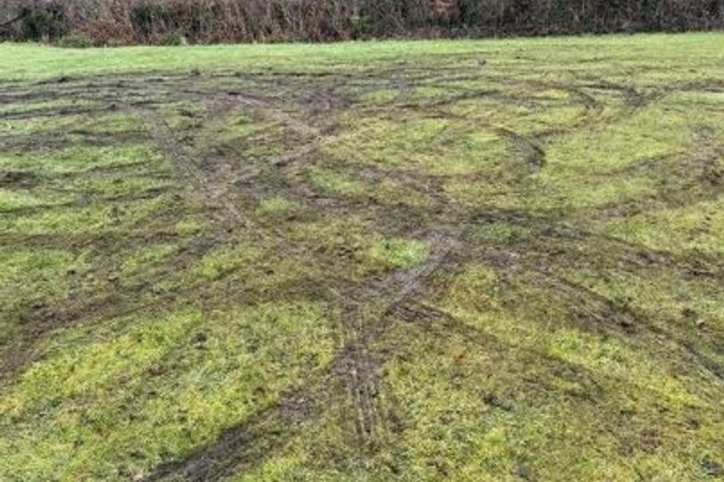 Police hunt after football pitch badly damaged in 3am spree