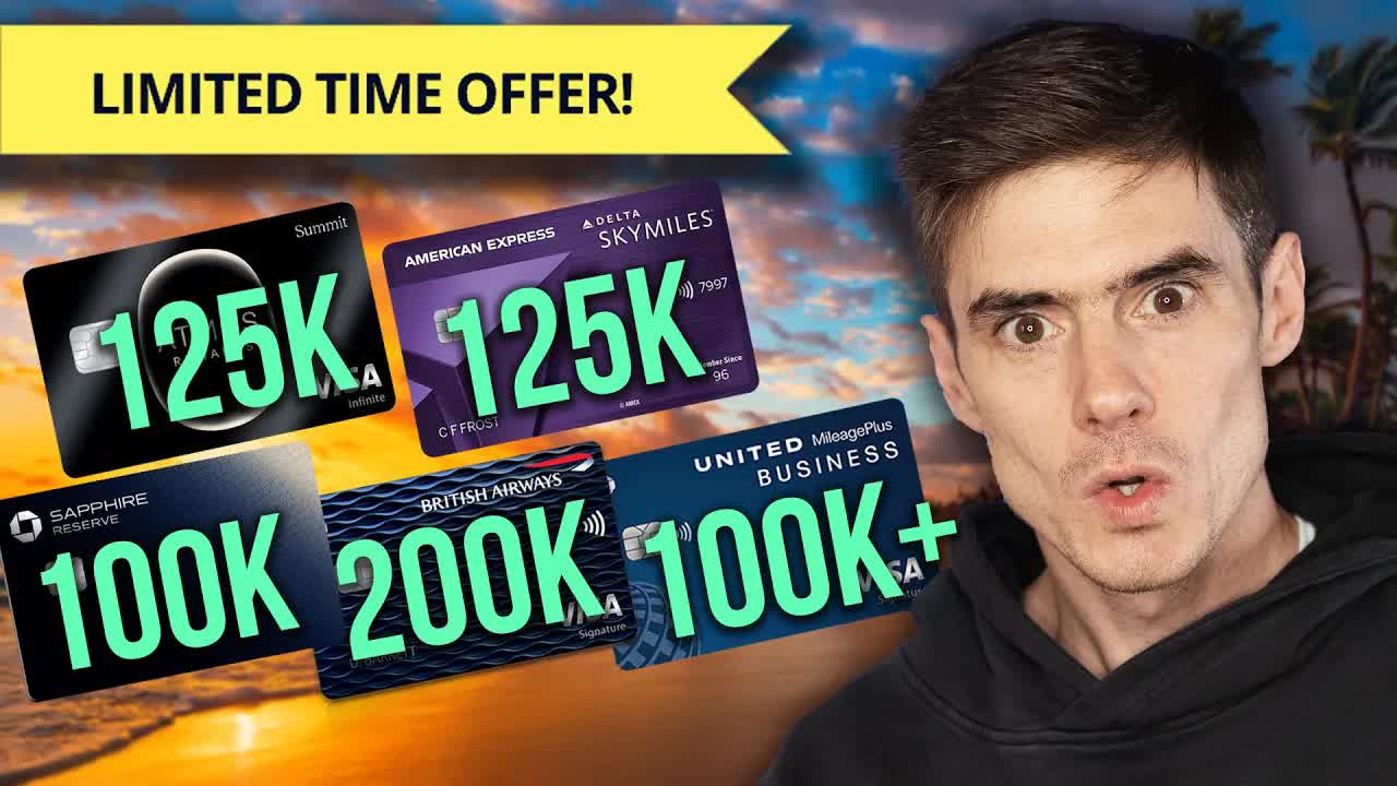 Ten credit cards with bonuses over 100k! Act now