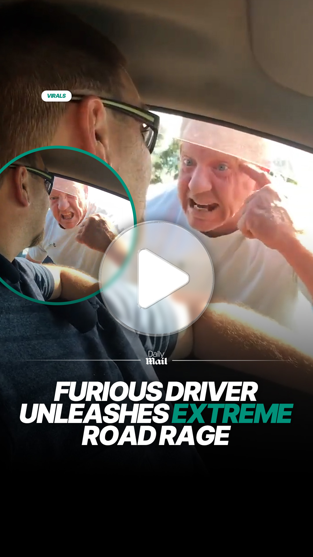 Driver erupts in road rage confrontation on busy street