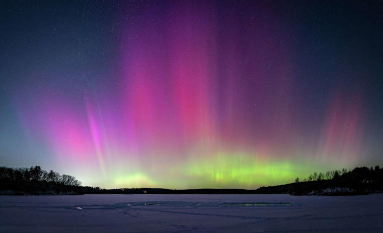 Photos: Northern lights lit up Connecticut skies with purples and ...