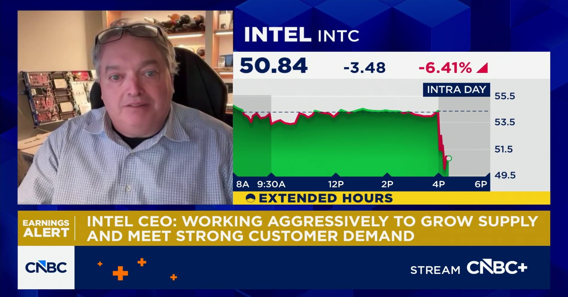 Intel shares fall sharply following Q4 results