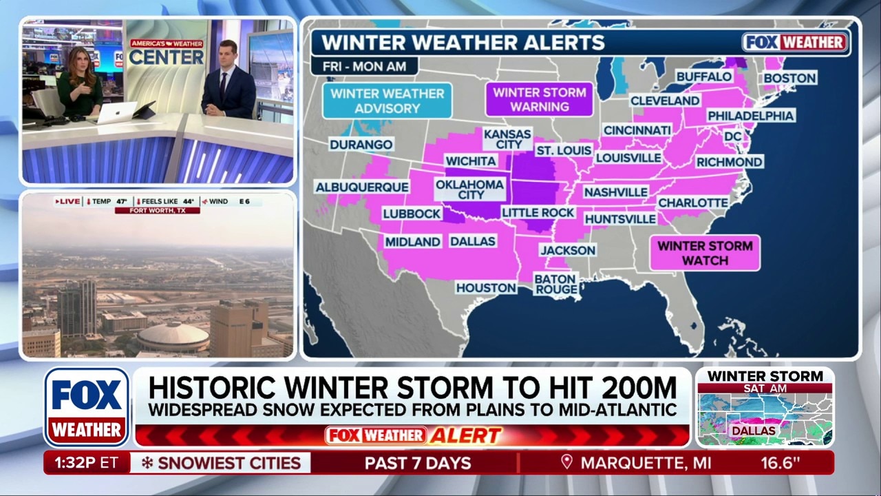 Historic winter storm expected to affect over 40 states in the US