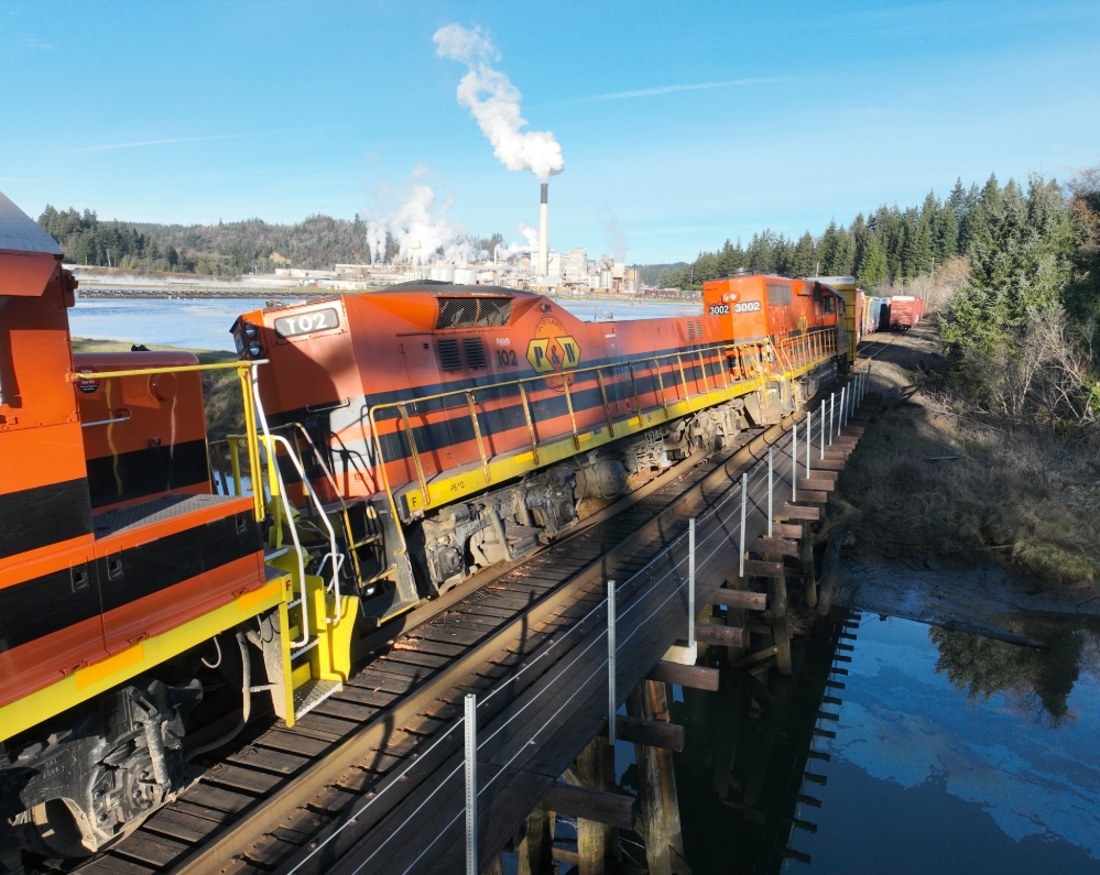 Train derails over bridge near Oregon Coast. See the photos