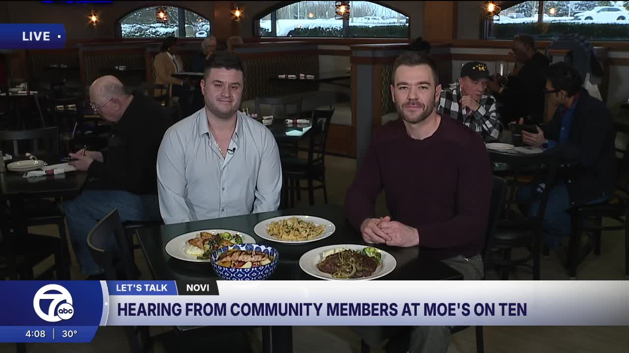 Visiting Moe's on Ten in Novi for WXYZ-TV's Let's Talk event