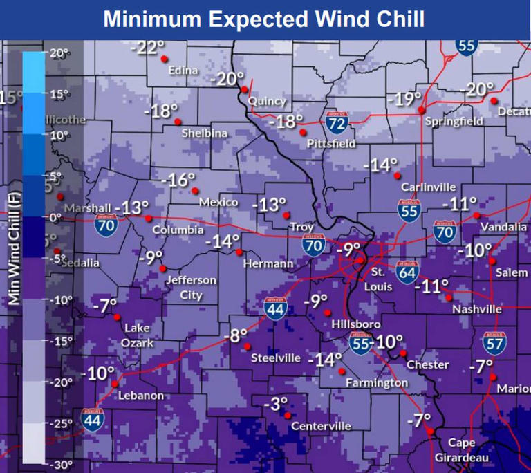 Winter storm warnings issued for St. Louis metro for weekend snow storm