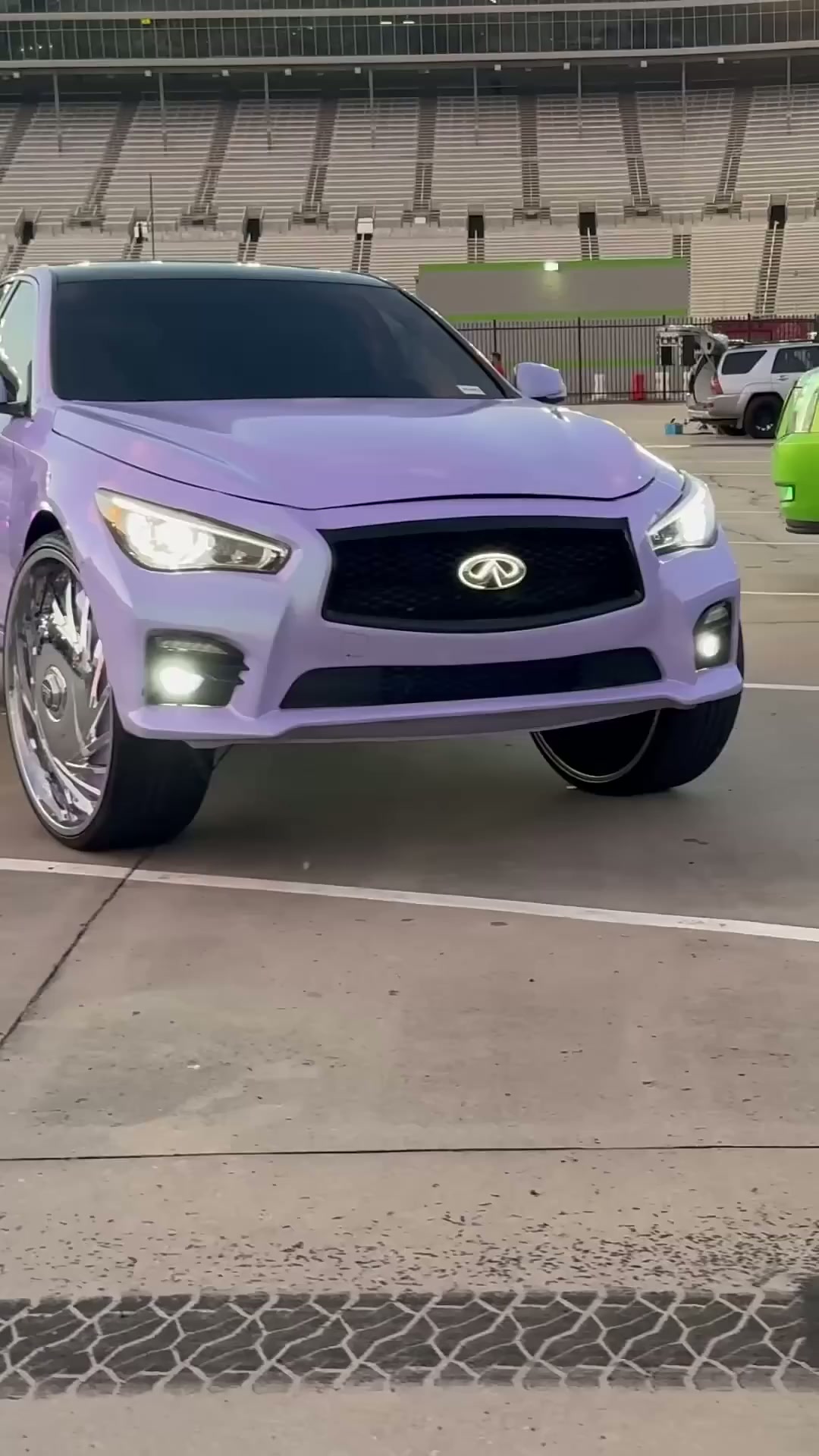 Outrageous Infiniti Q50 on 28” DUB floaters